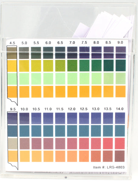Ph Test Paper Color Chart